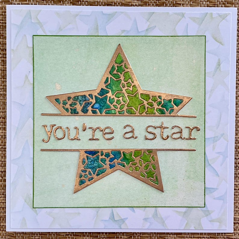 Handmade Star Congratulations Card: Gold Die-cut Design - Etsy