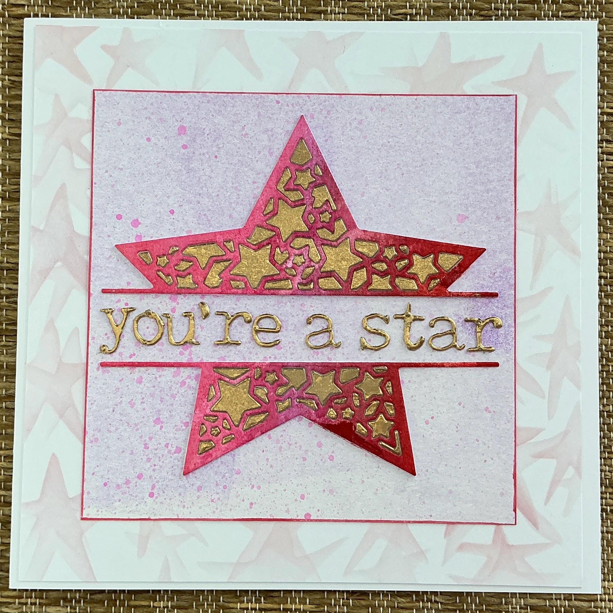 Handmade Star Congratulations Card: Gold Die-cut Design - Etsy