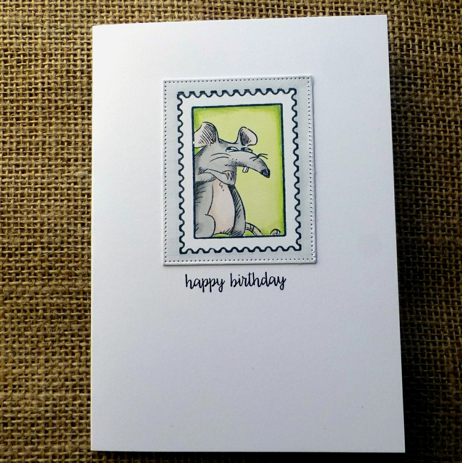 Funny Birthday Card Rat Birthday Card Birthday Card for Her | Etsy
