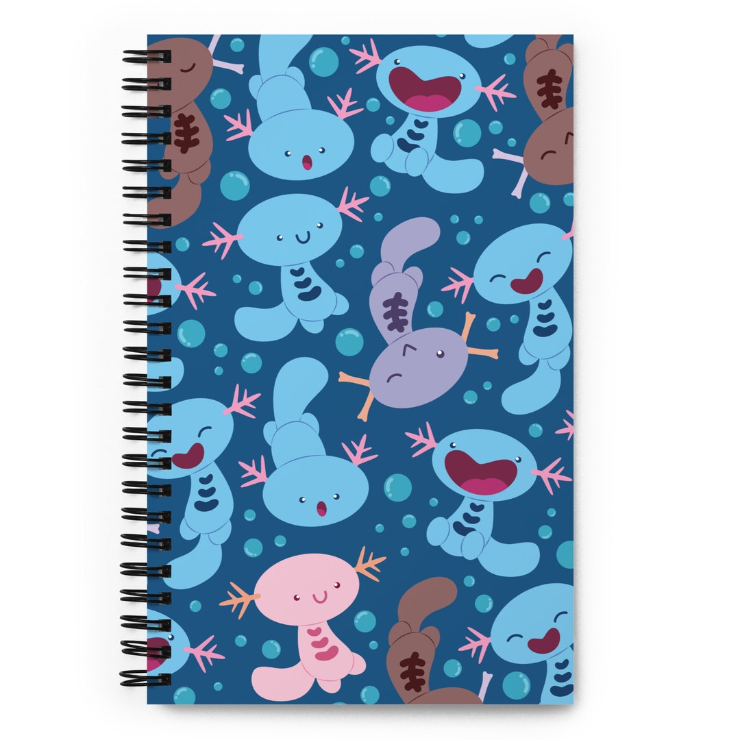 Water Axolotl Monster Notebook - Etsy