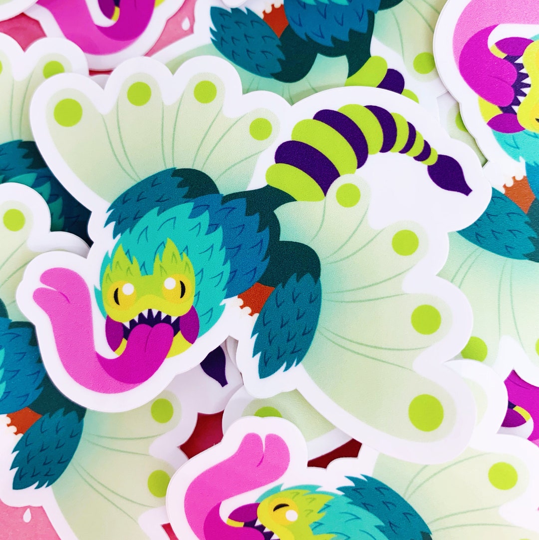 Monster Hunter 3 Vinyl Stickers Kawaii Chibi Paolumu Pukei Pukei - Etsy