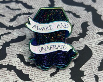 Awake and Unafraid Enamel Pins Emo MCR Lyric Pin Back - Etsy UK