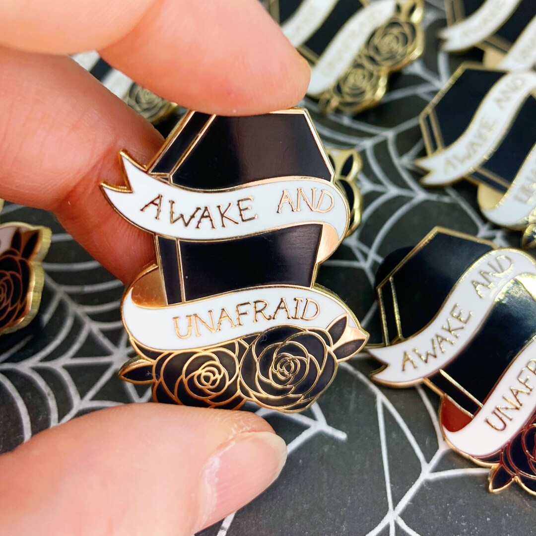 Awake and Unafraid Enamel Pins Emo MCR Lyric Pin Back in Stock - Etsy UK
