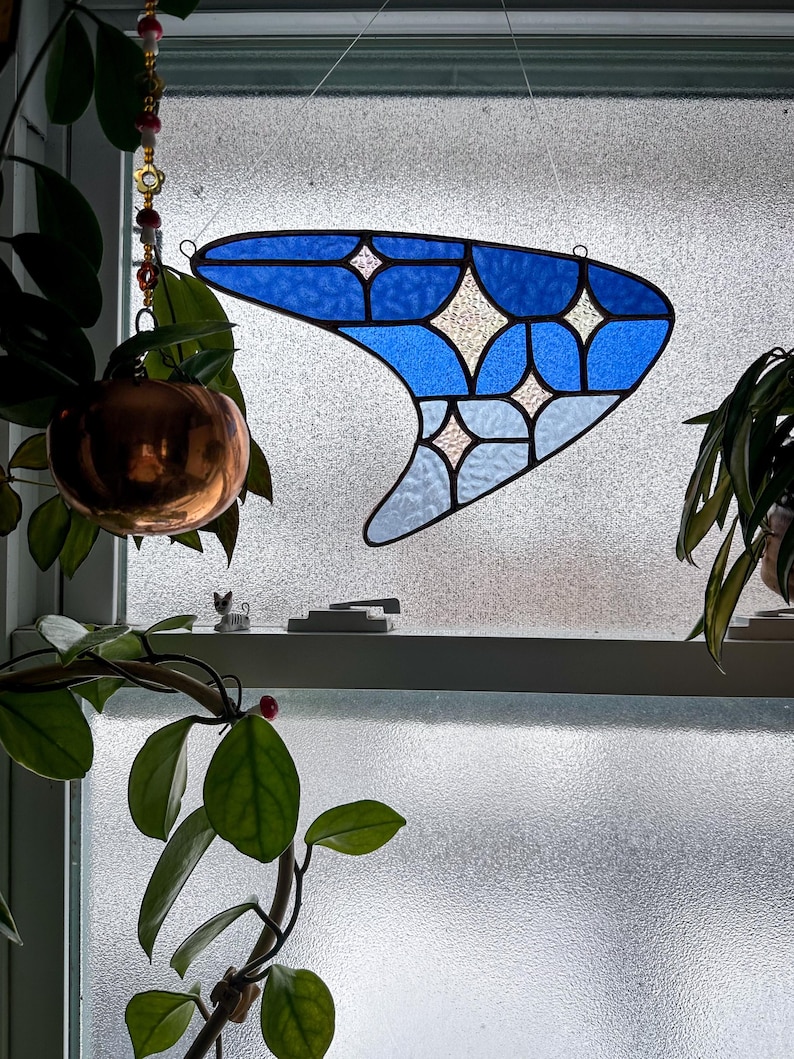 Stained Glass Pattern - DIGITAL FILE (pdf Png) - Atomic Stars Boomerang ...