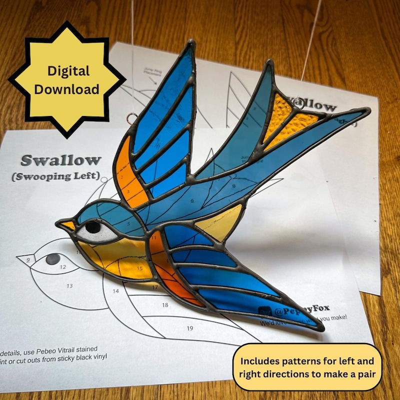 Stained Glass Patterns Bird - Etsy
