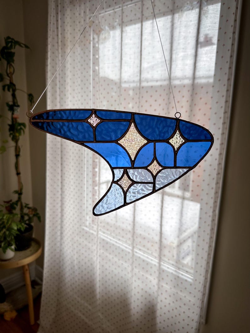 Stained Glass Pattern - DIGITAL FILE (pdf Png) - Atomic Stars Boomerang ...