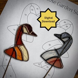 Stained Glass Pattern - DIGITAL FILE (pdf Png) - Canada Goose Plant ...