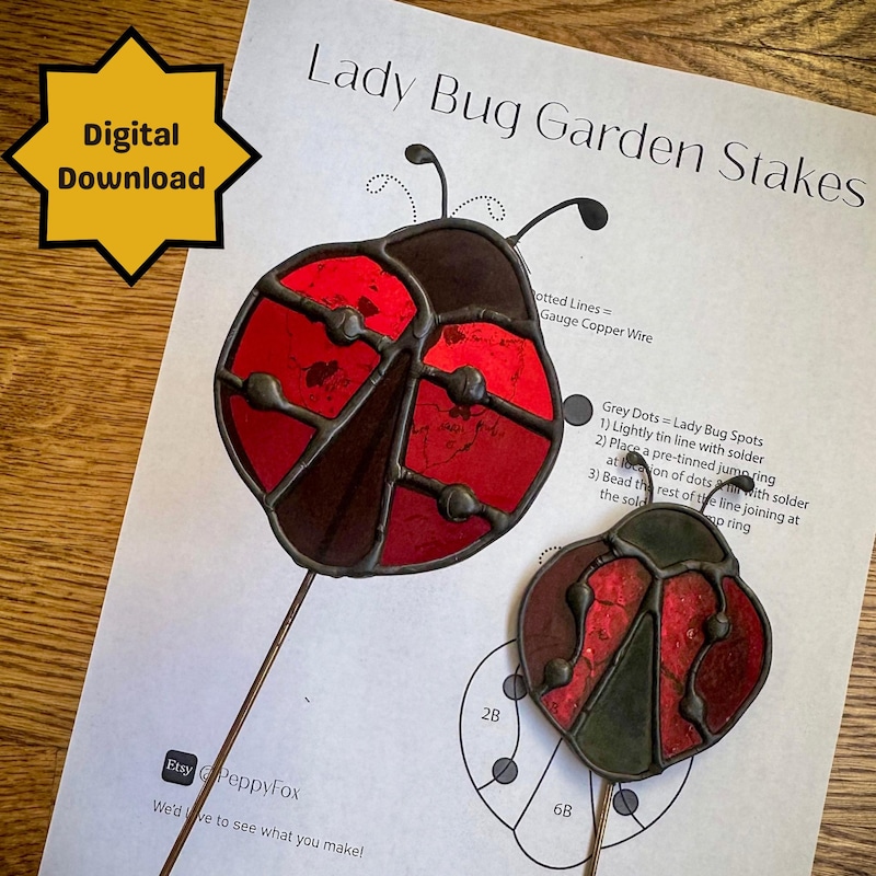 Stained Glass Bugs Patterns - Etsy