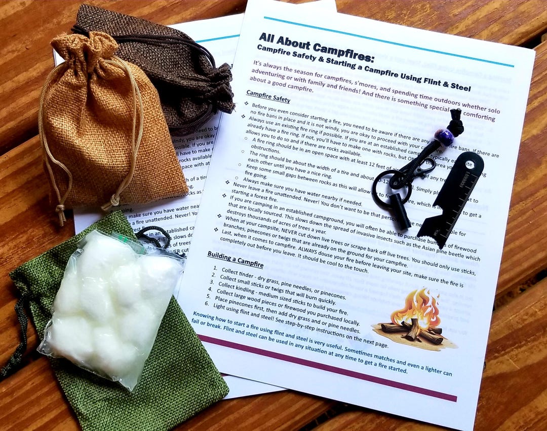 Flint & Steel Fire Starting Kits - Etsy