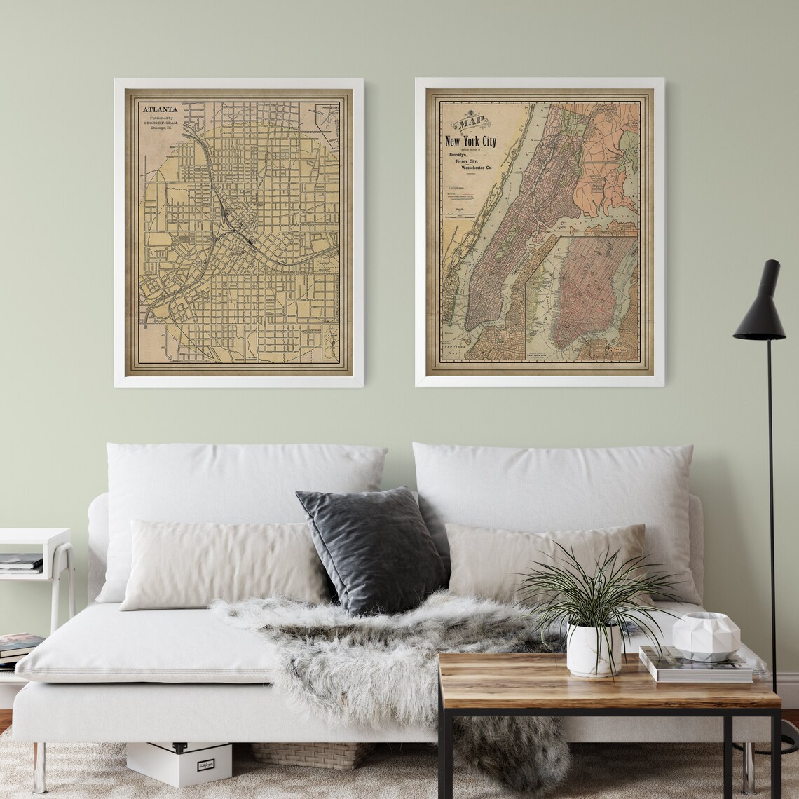 1901 Atlanta Georgia Map Print Vintage Atlanta Map Art | Etsy