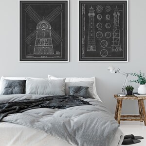 Beebe Windmill Elevation Print - Windmill Art, Hamptons Wall Art, NY ...