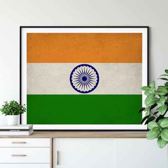 India Flag Art India Flag Print Indian Flag Poster Country - Etsy