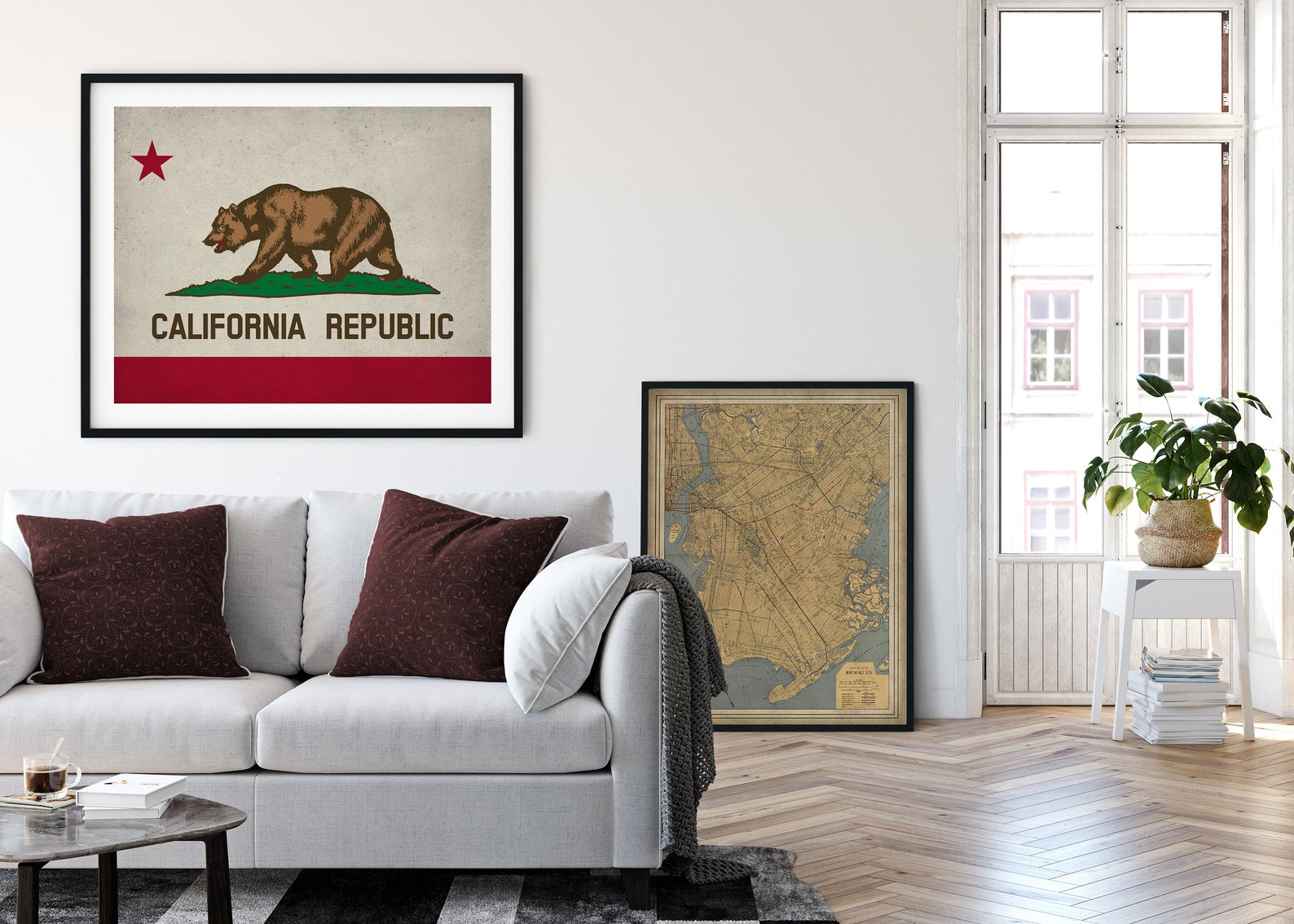 California Flag Art California Flag Print State Flag Poster | Etsy