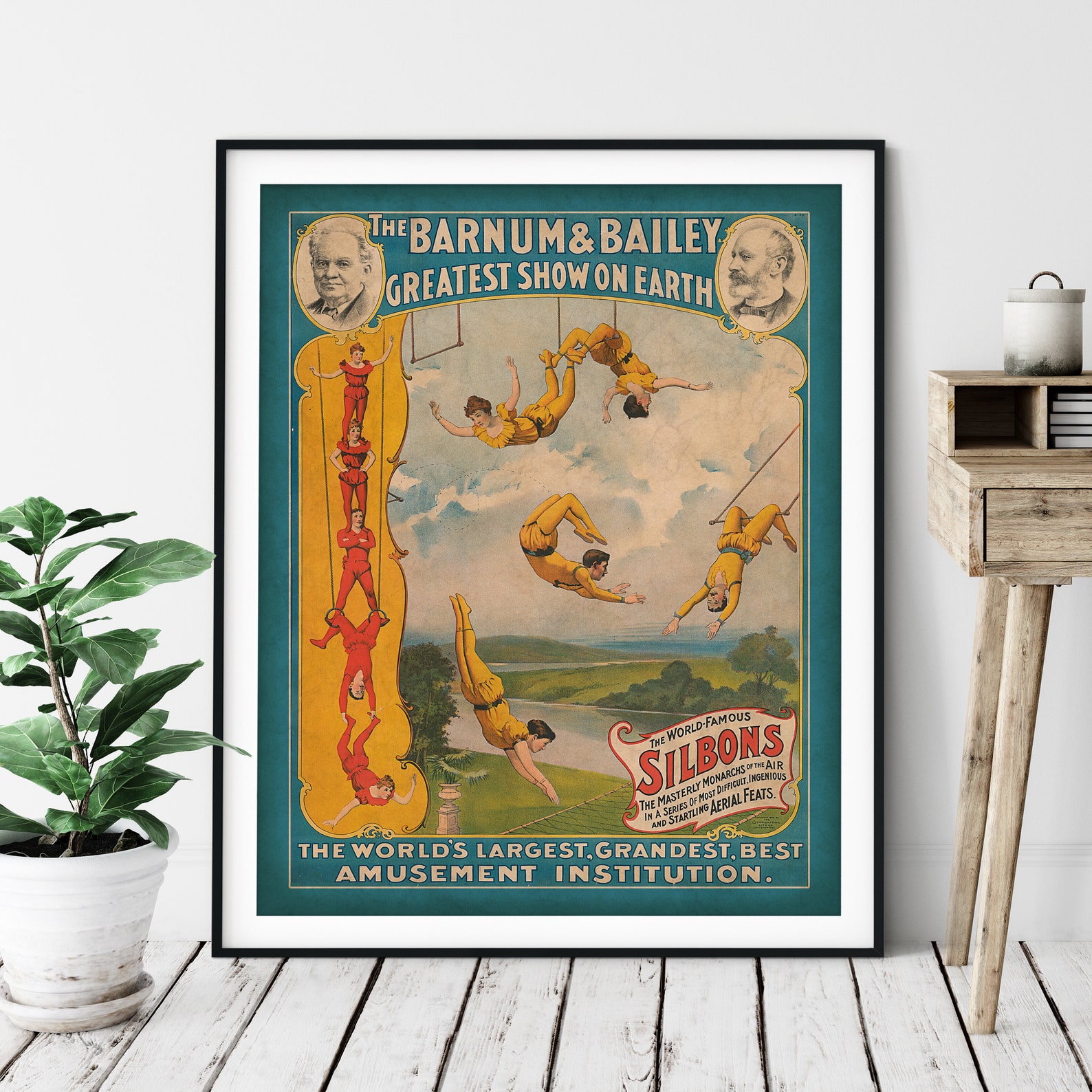 1896 Vintage Barnum & Bailey Print Antique Circus Poster | Etsy