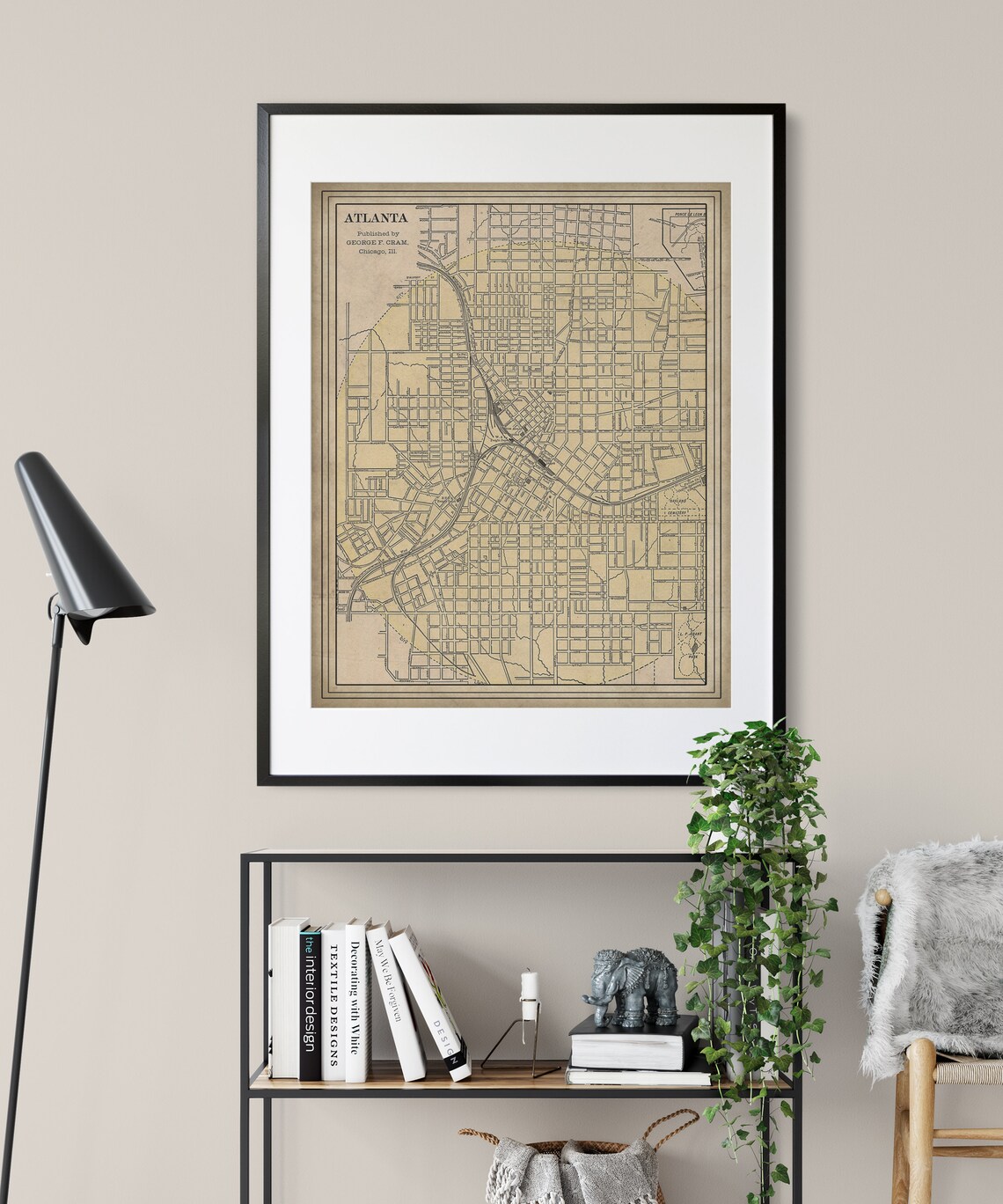 1901 Atlanta Georgia Map Print Vintage Atlanta Map Art - Etsy
