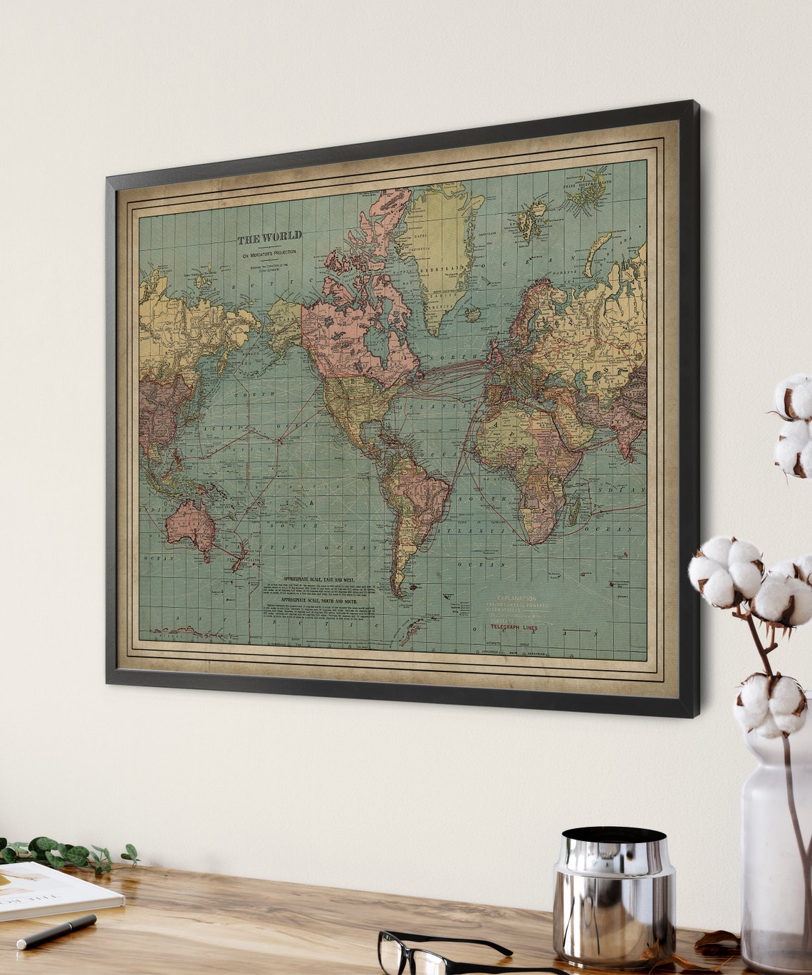 1912 World Map Print Vintage Map Art Antique Map Old Map - Etsy