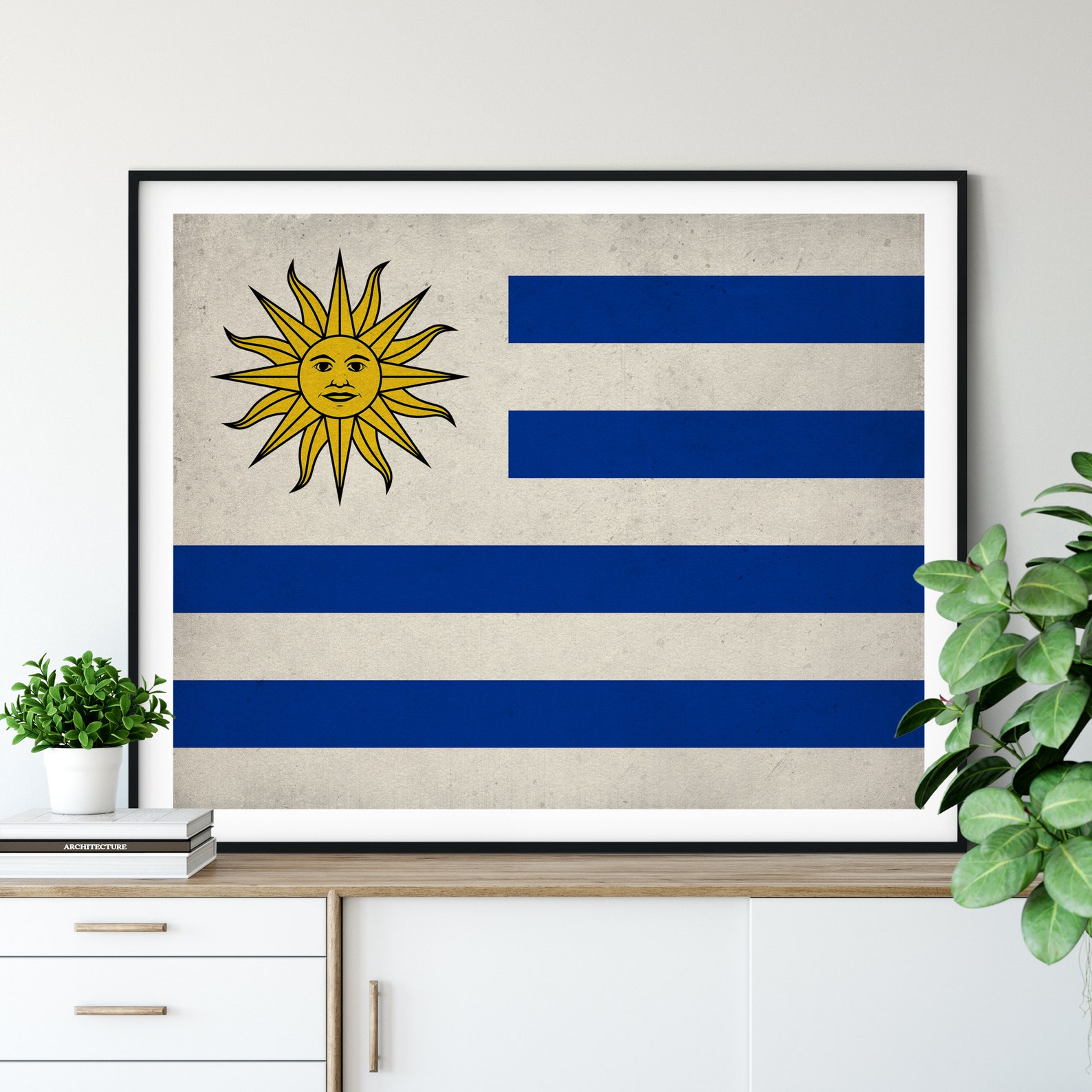 Uruguay Flag Art Uruguay Flag Print Flag Poster Country | Etsy