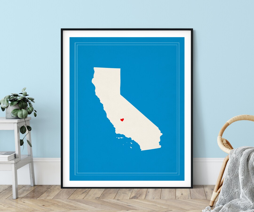 Custom California State Art, Customized State Map Art, Personalized ...