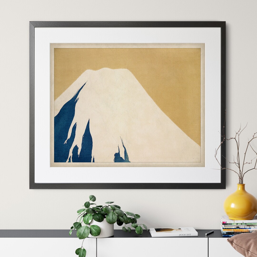 1909 Vintage Mt Fuji Print, Antique Japanese Art, Mountain Art, Japanese Print, Asian Wall Art ...
