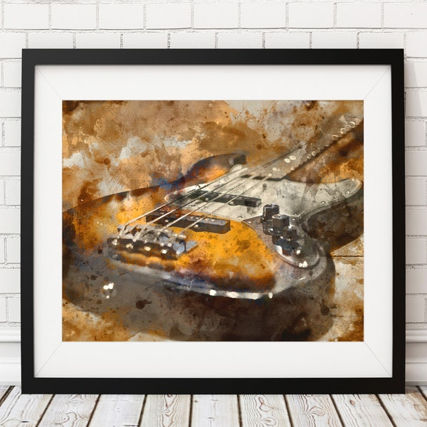 Guitar Print - Etsy