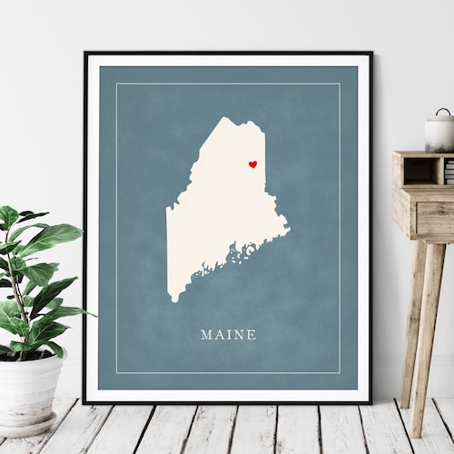 Maine State Sign Reclaimed Wood Pallet Sign Rustic Home | Etsy