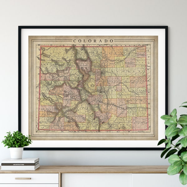 Old Maps of Colorado - Etsy