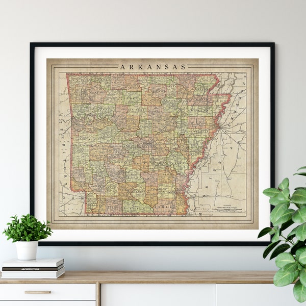 Vintage Arkansas Maps - Etsy