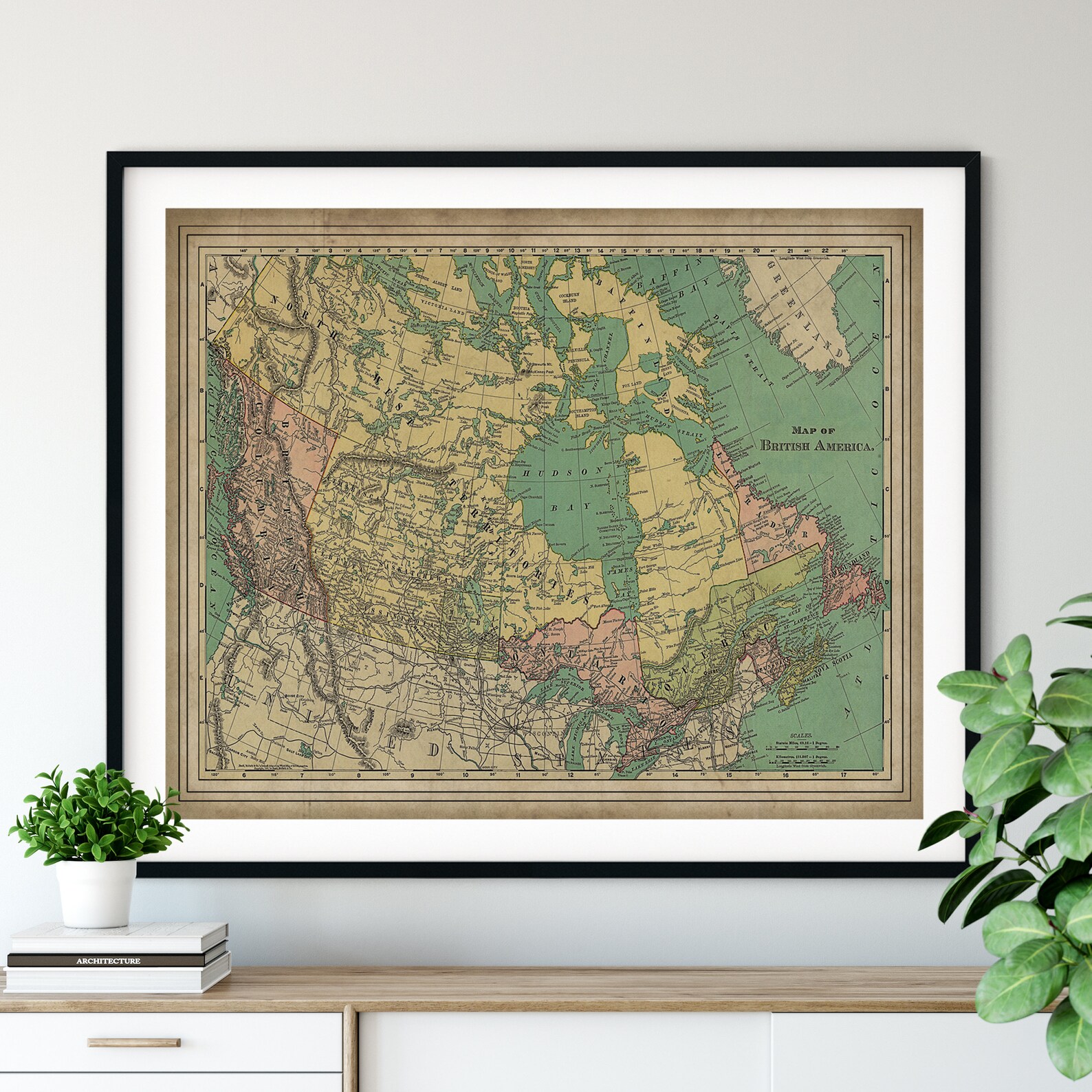 1897 British America Map Print Vintage Map Art Antique Map | Etsy