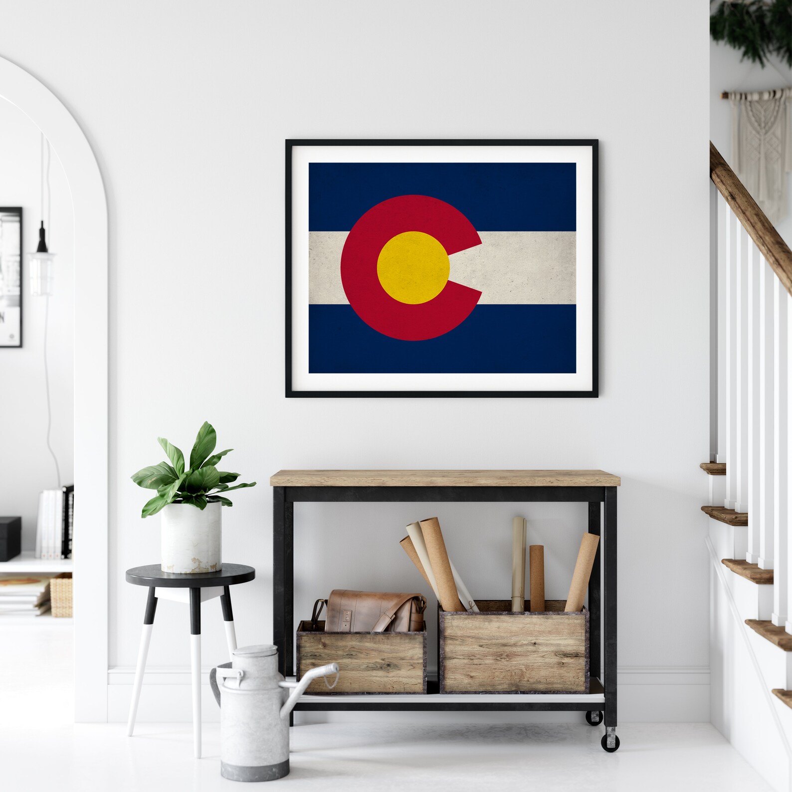 Colorado Flag Art Colorado Flag Print Flag Poster State | Etsy