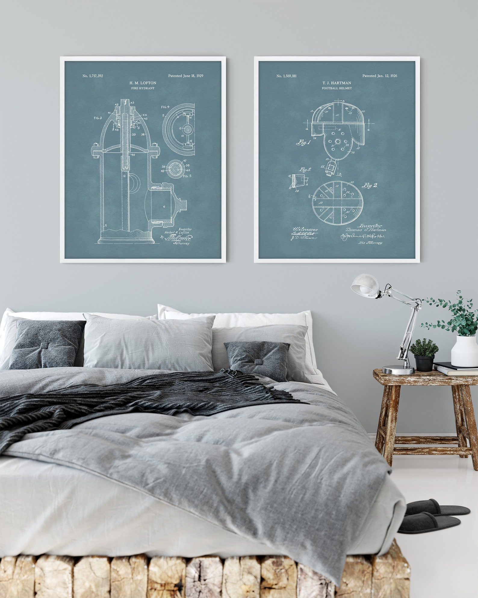 Fire Hydrant Patent Print Customizable Firefighter Blueprint - Etsy