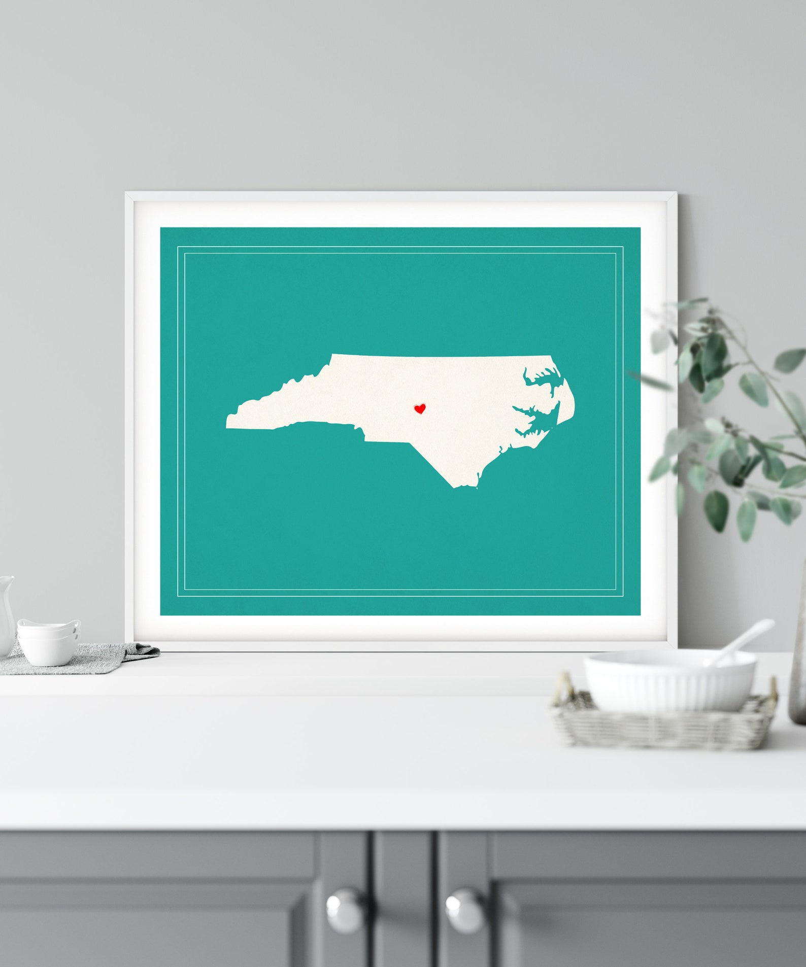 Custom North Carolina Art Personalized NC State Art - Etsy