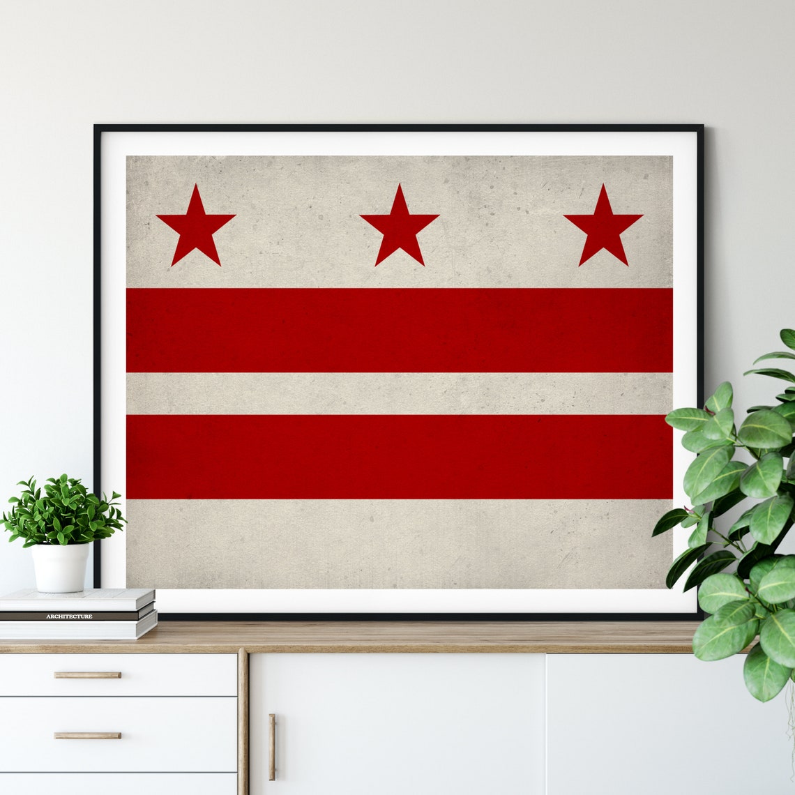 Washington DC Flag Art Washington DC Flag Print Flag Poster - Etsy