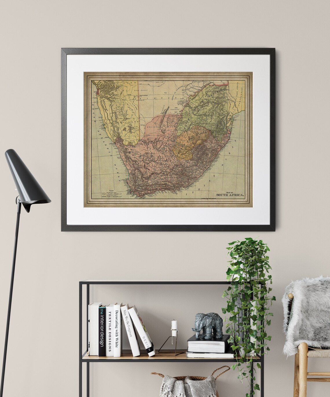 1897 South Africa Map Print Vintage Map Art Antique Map | Etsy