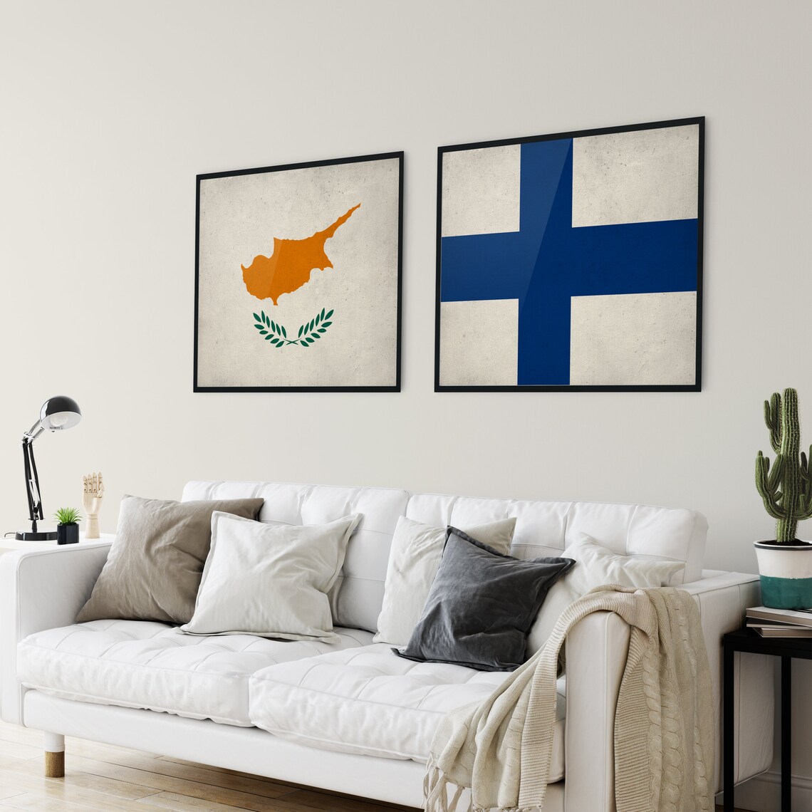 Cyprus Flag Art Cyprus Flag Print Flag Poster Country - Etsy