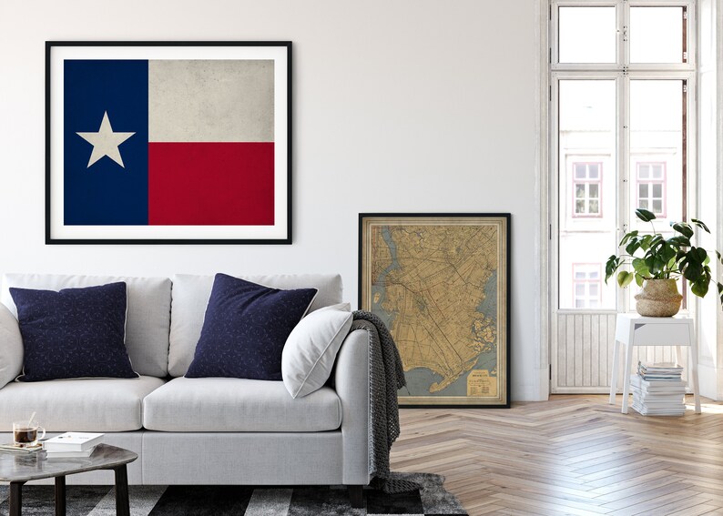 Texas Flag Art Texas Flag Print Flag Poster State Flag - Etsy