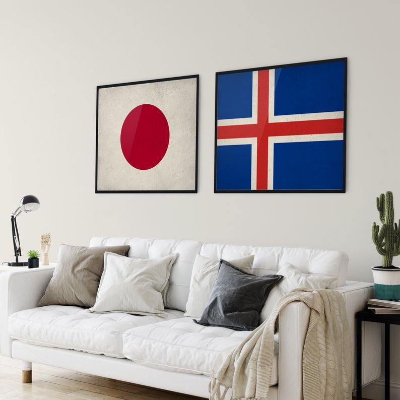 Japan Flag Art Japan Flag Print Japanese Flag Poster | Etsy