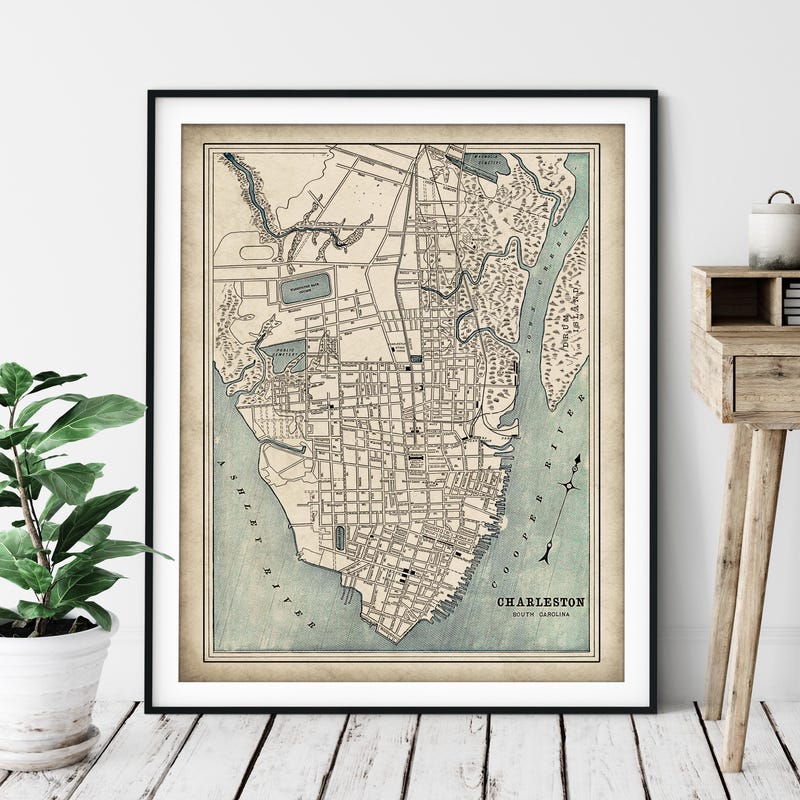 Charleston Map - Etsy