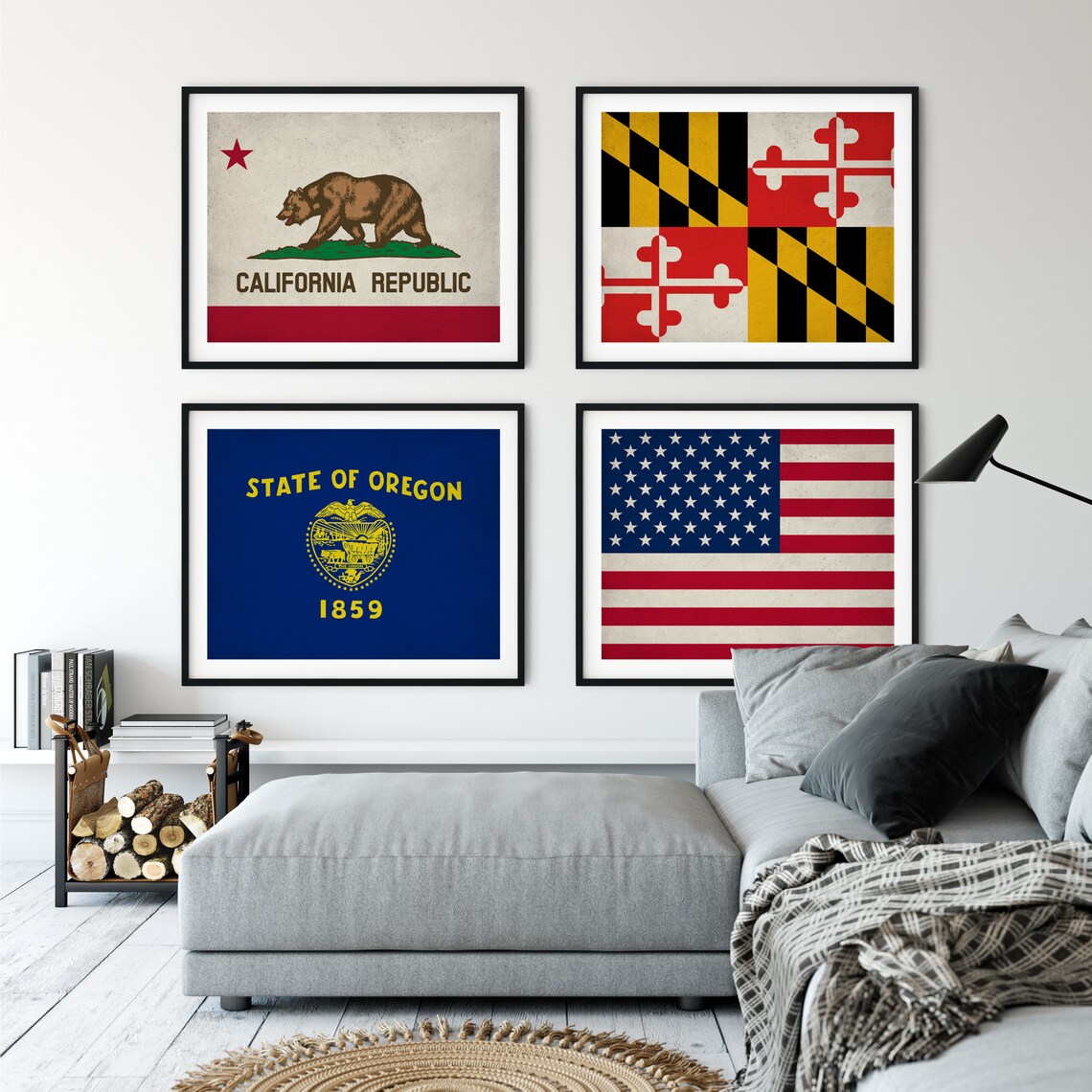 California Flag Art California Flag Print State Flag Poster | Etsy