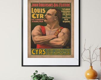 Vintage Strongman Poster