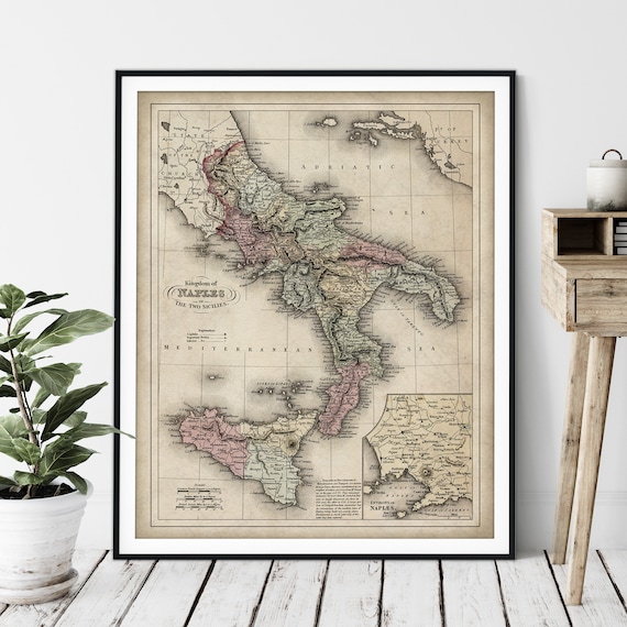 Mapa De Ciudades Del Sur De Italia Y Sicilia Italia Datos De