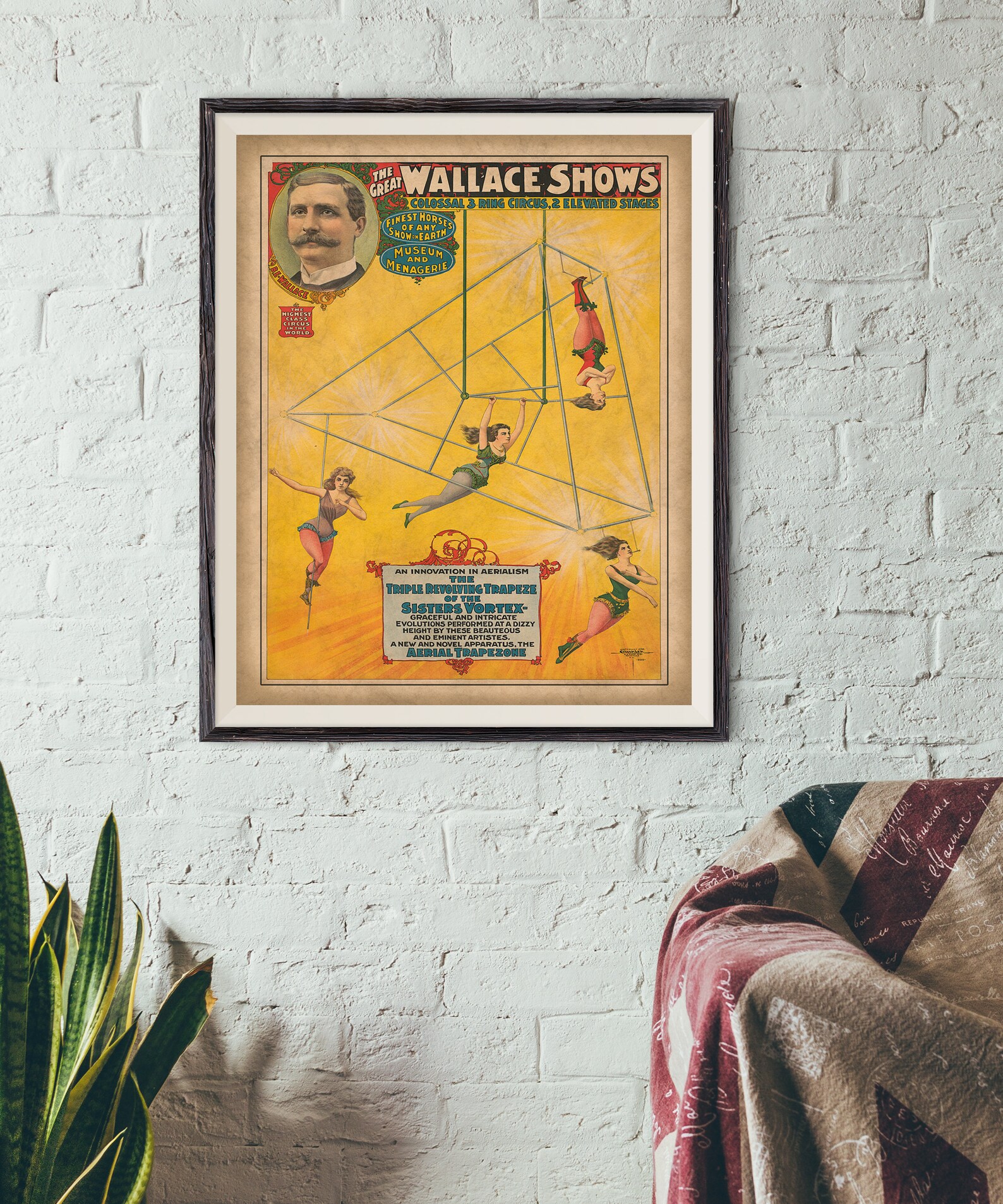 1898 Vintage Trapeze Artist Print: Antique Circus Acrobat Poster Art - Etsy
