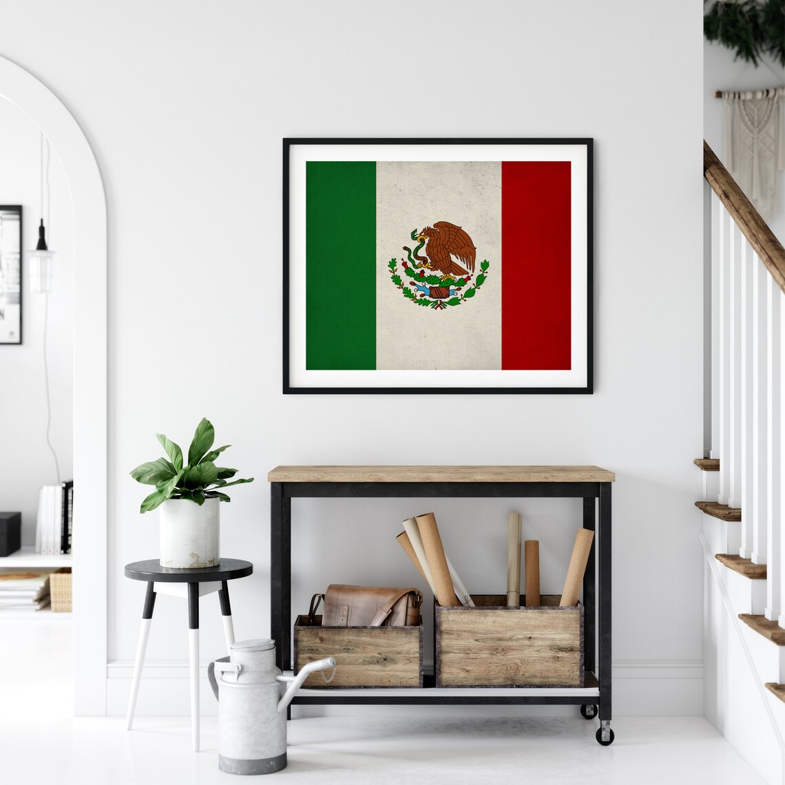 Mexico Flag Art Mexico Flag Print Mexican Flag Poster | Etsy