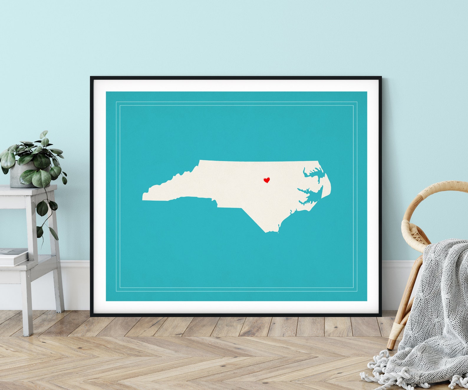 Custom North Carolina Art Personalized NC State Art - Etsy