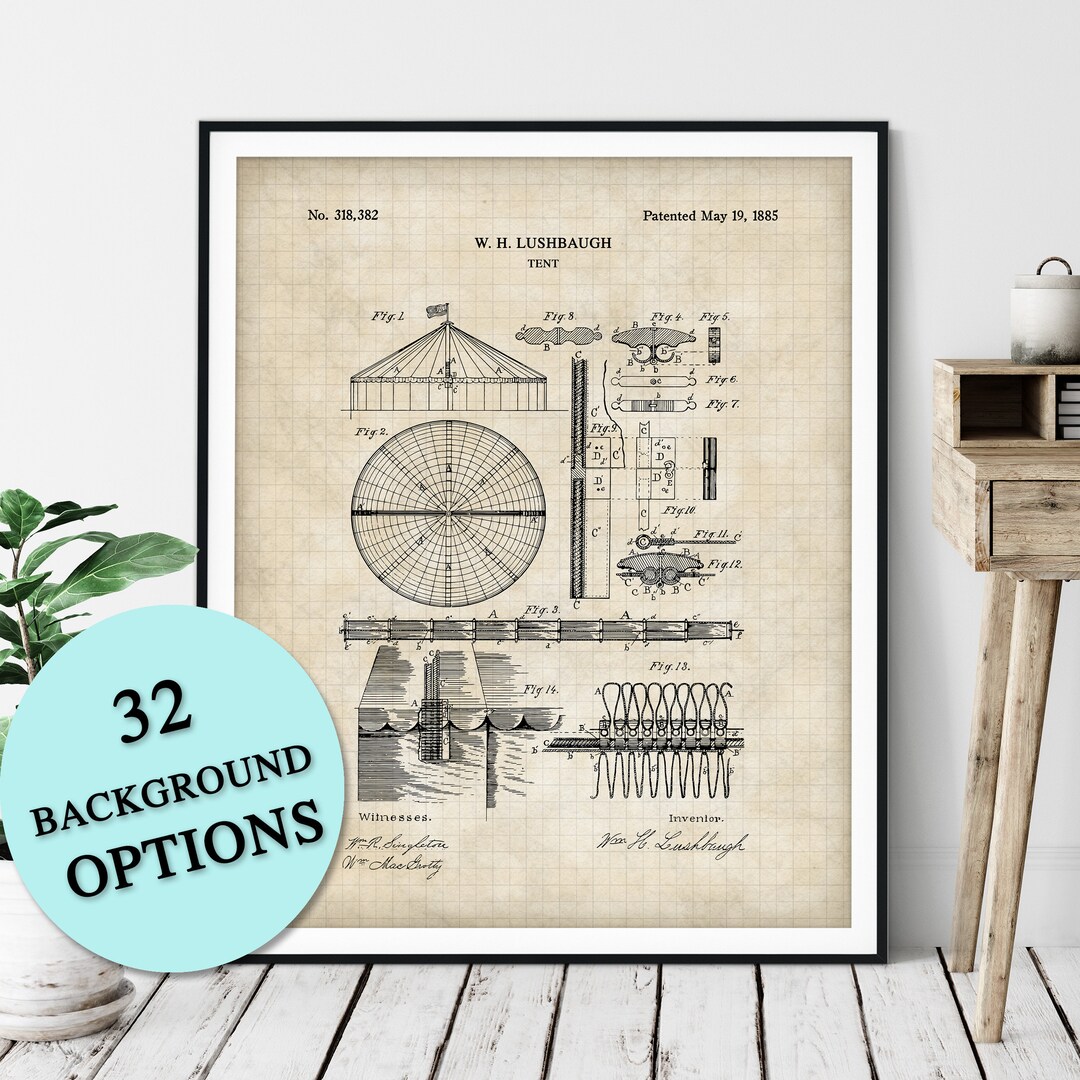 Circus Tent Patent Print: Customizable Carnival Art Poster - Etsy