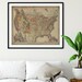 1897 United States Map Print, Vintage USA Map Art, Antique US Map, Old ...