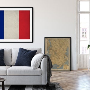 France Flag Art, France Flag Print, French Flag Poster, Country Flag ...