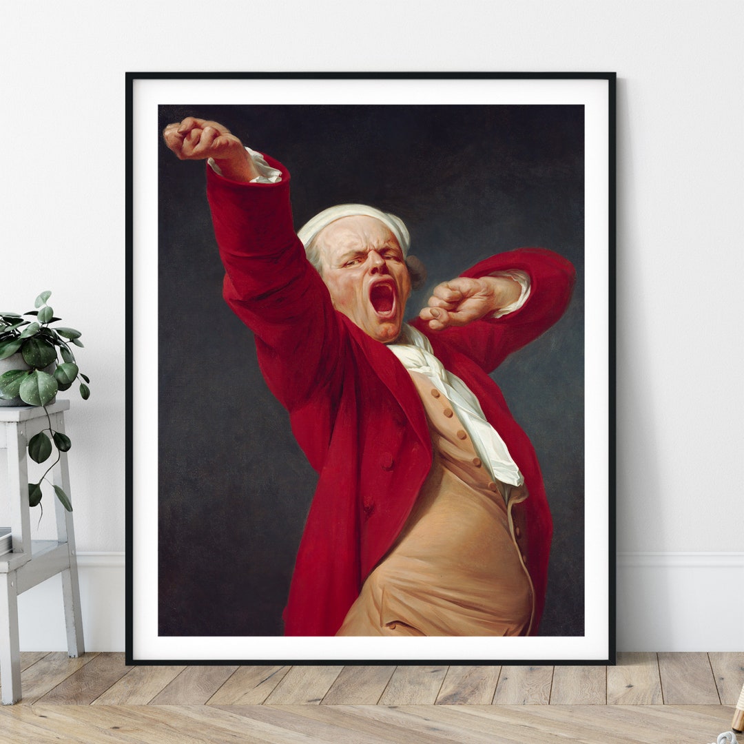 Yawning Man Self Portrait Print - Joseph Ducreux, Eclectic Art, Funny ...