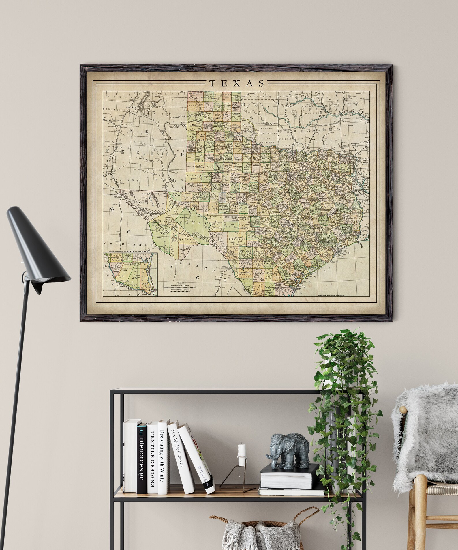 1897 Texas Map Print Vintage Map Art Antique Map Old Map - Etsy