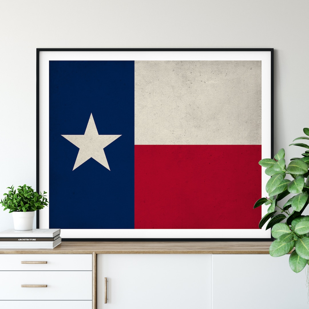 Texas Flag Art, Texas Flag Print, Flag Poster, State Flag, Texas Art ...