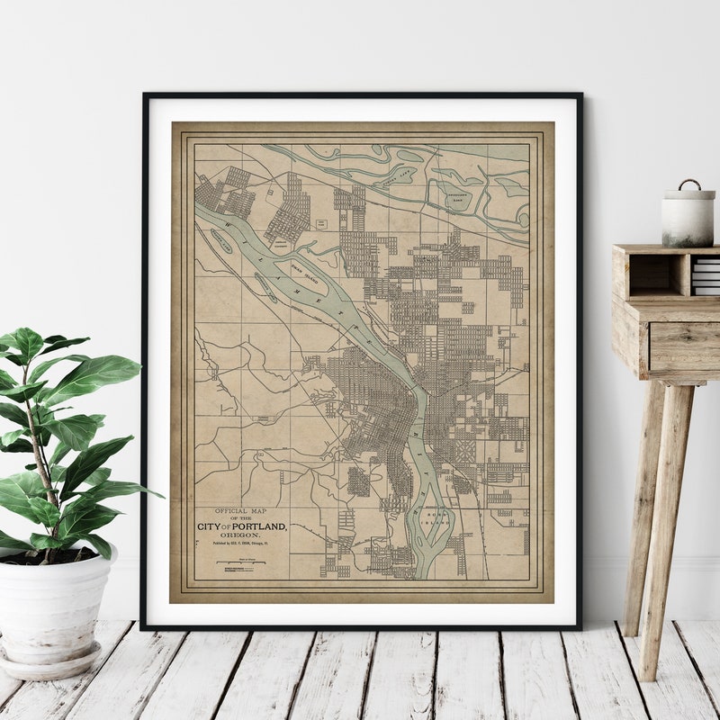 Portland Map - Etsy